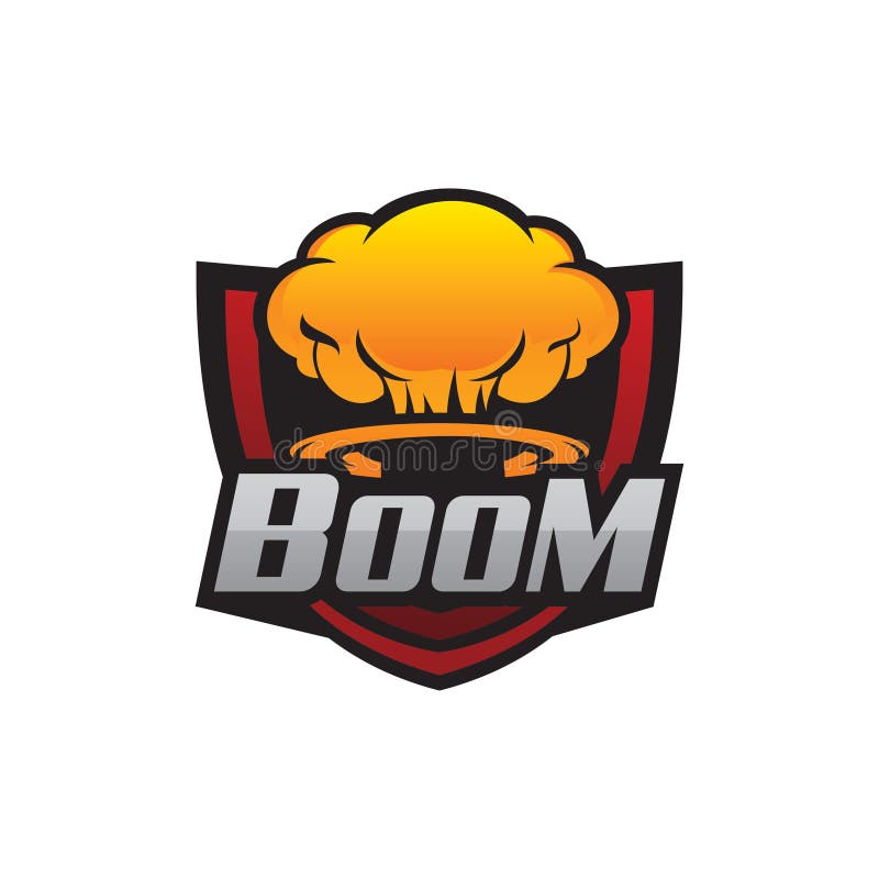 Bomb Explode Shield Logo Design Stock Vector - Illustration of company ...