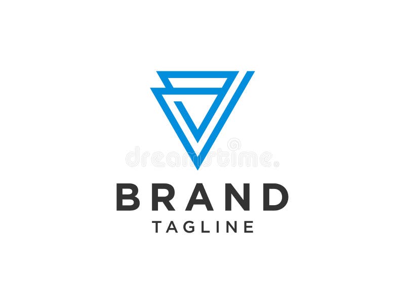 Abstract Geometric Triangle Letter V Logo Concept Design Template ...