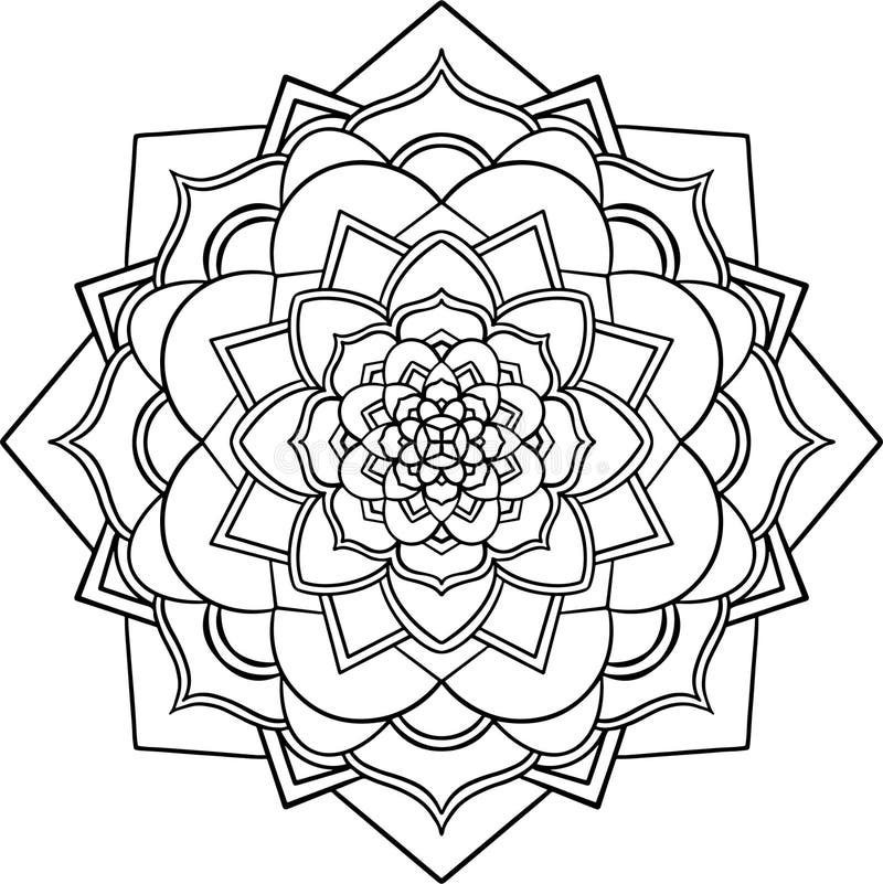 Mandala 6b. Design Vector Logo Icon Illustration Stock Vector ...