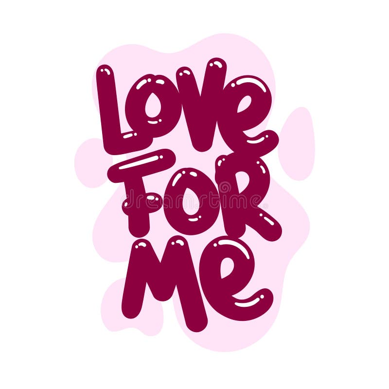 Love for Me Quote Text Typography Design Graphic Vector Illustration ...