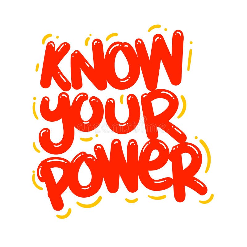 Know Your Power Quote Text Typography Design Graphic Vector ...