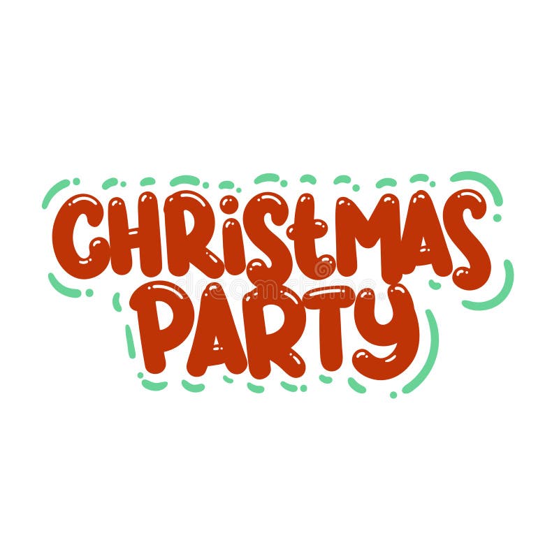 Christmas Party Quote Text Typography Design Graphic Vector ...