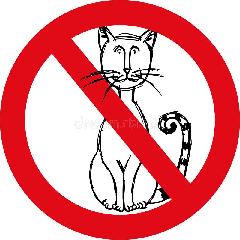 No Cats. Vector Illustration. Cartoon Design. Stock Vector ...