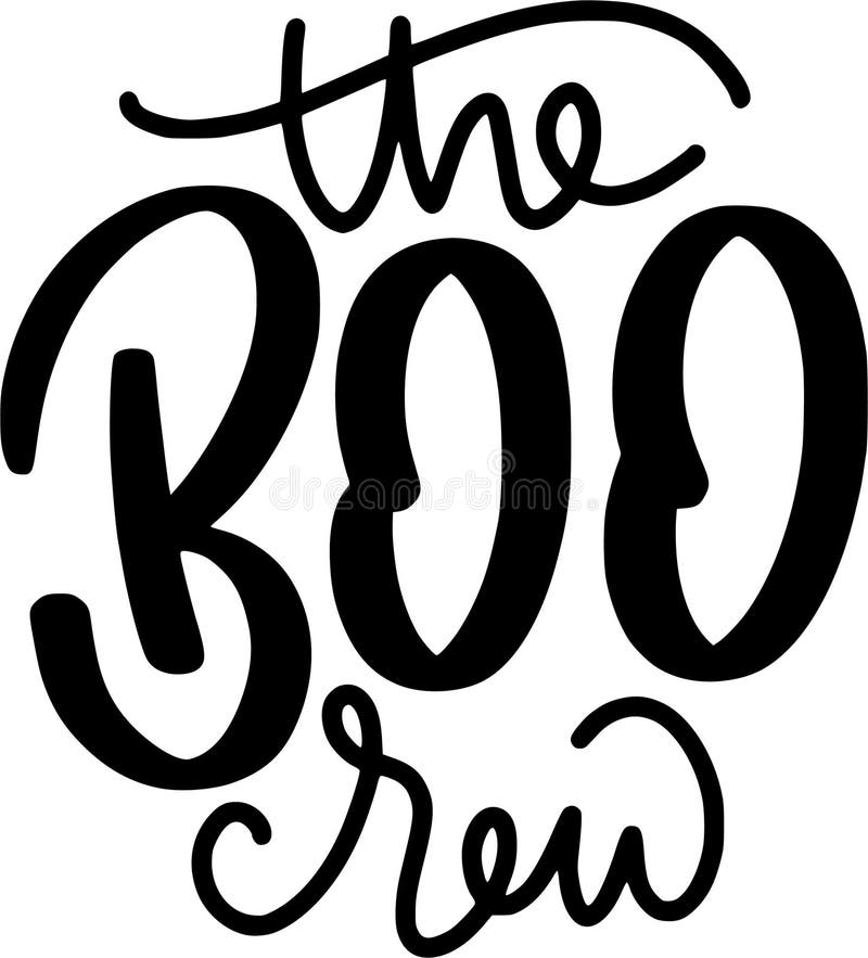 The Boo Cew Quotes, Helloween Lettering Quotes Stock Vector ...