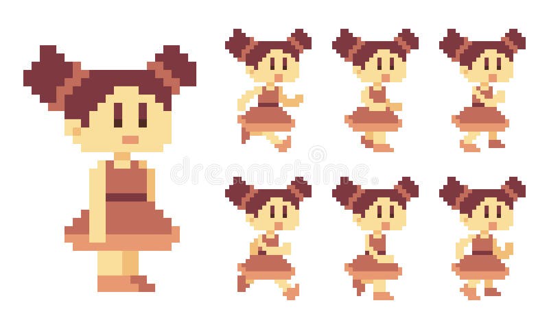 Pixel Art Character Walk Stock Illustrations – 79 Pixel Art Character ...
