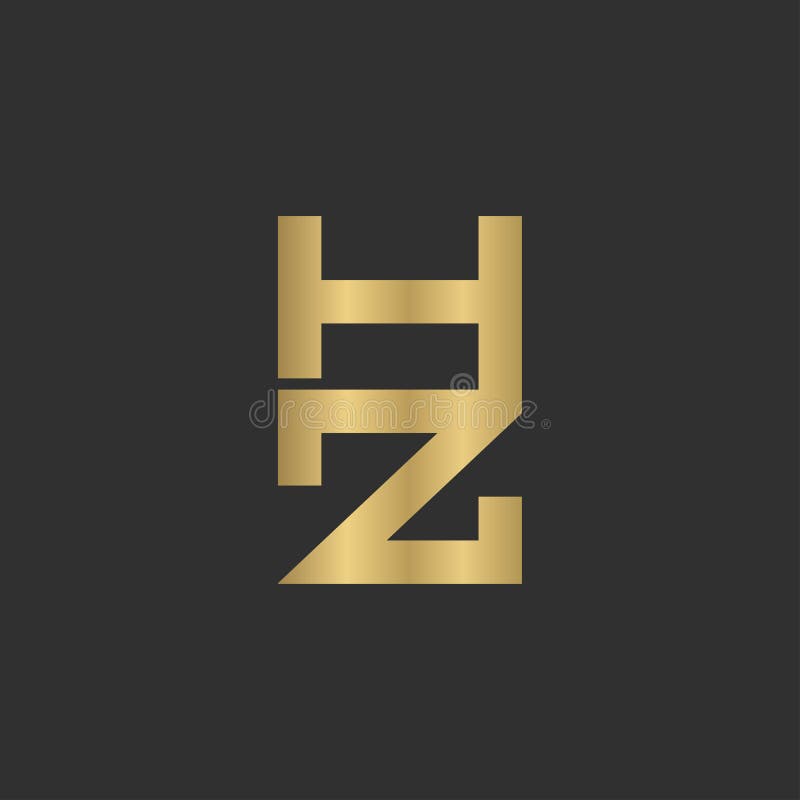 Alphabet Initials Logo HZ, ZH, H and Z Stock Vector - Illustration of ...