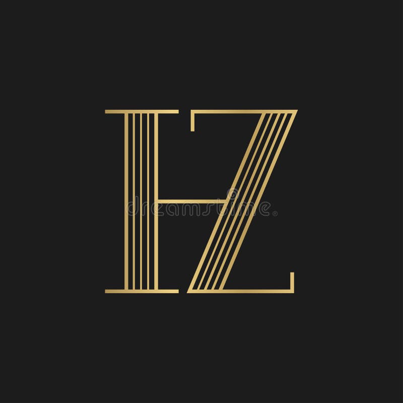 Alphabet Initials Logo HZ, ZH, H and Z Stock Vector - Illustration of ...
