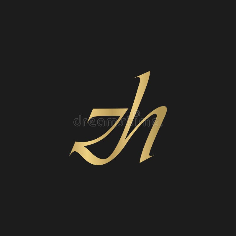 Alphabet Initials Logo HZ, ZH, H and Z Stock Vector - Illustration of ...
