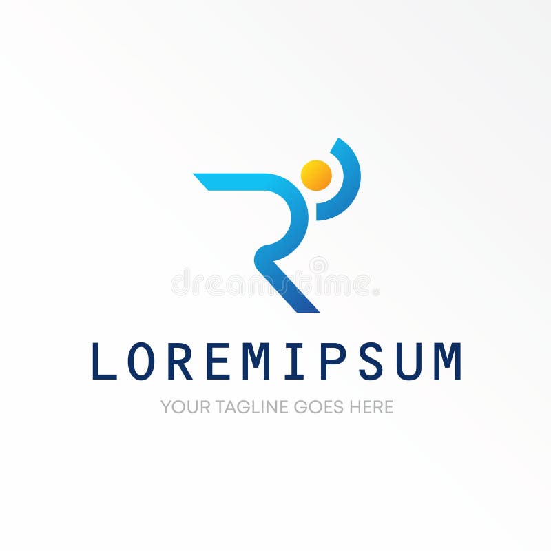 Body Running Free Vector Stock. Letter R Abstract Design Concept. Stock ...