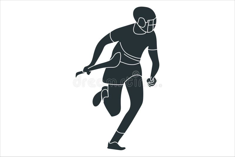 Hurling Vector Black Icon on White Background. Black Hurling Symbol ...