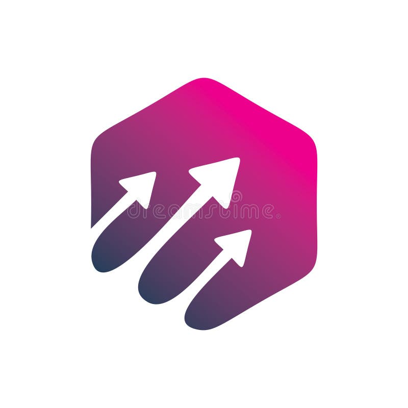 Hexagon Arrow Group Logo Design Stock Vector - Illustration of full ...
