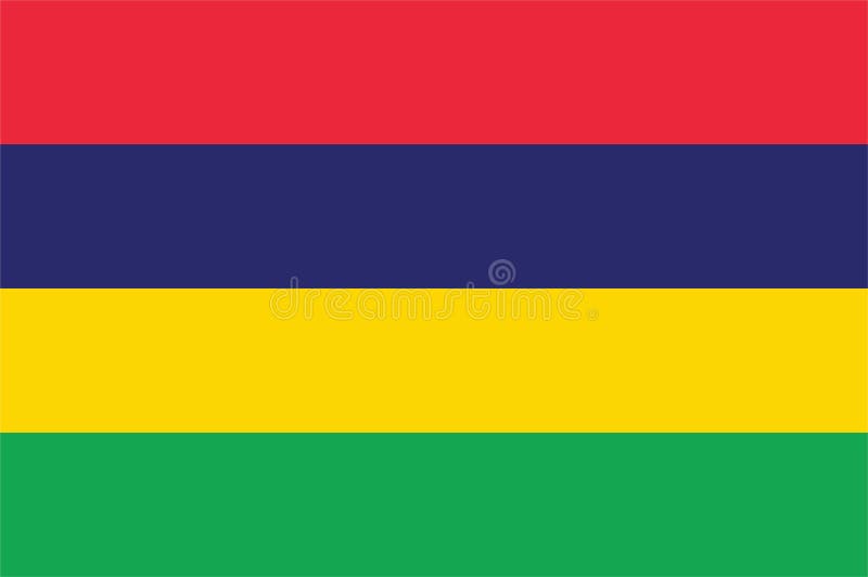 National Mauritius Flag, Official Colors and Proportion Correctly ...
