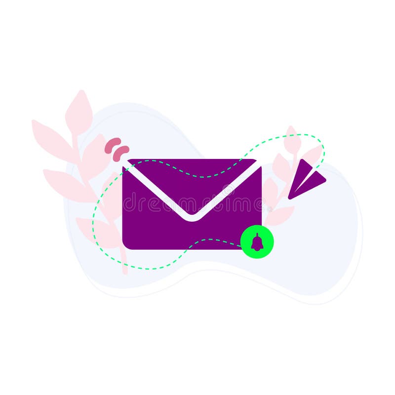 New Message Icon with Notification. Envelope Pointer with Incoming ...