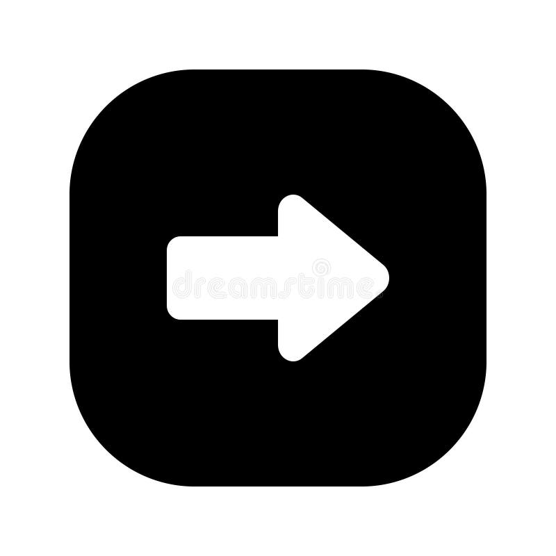 Right Arrow 4 Solid Style Icon Stock Vector - Illustration of ...