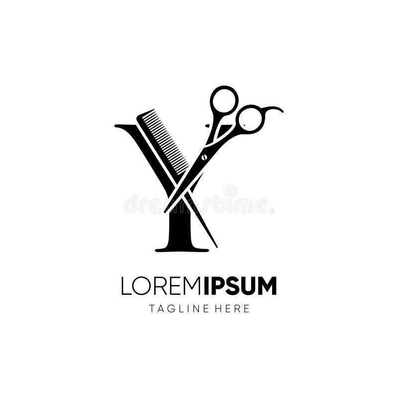 Letter R Scissors and Hair Comb Stylist Logo Design Vector Icon Graphic ...