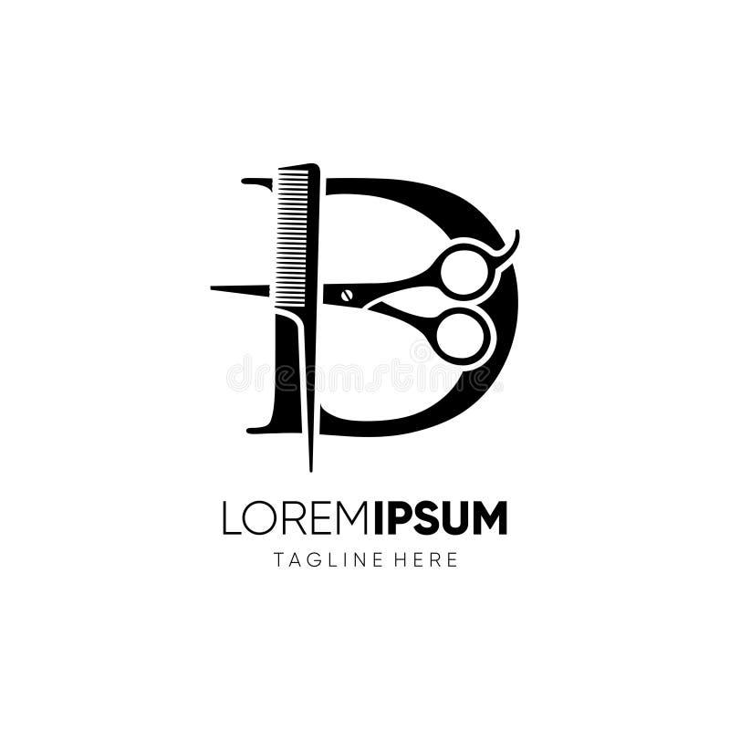 Letter B Scissors and Hair Comb Stylist Logo Design Vector Icon Graphic ...