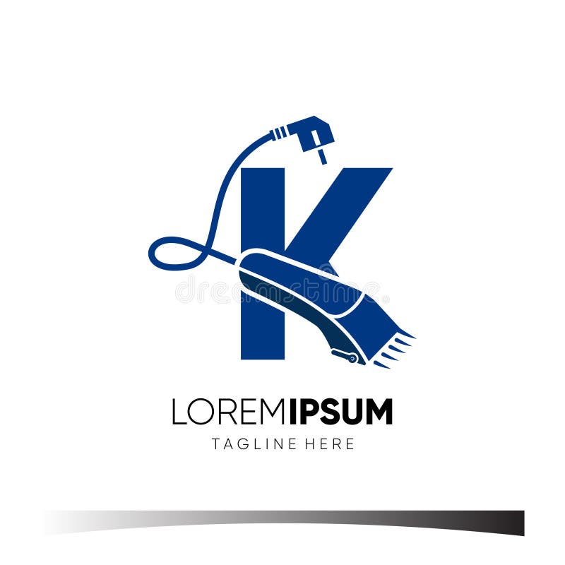 Letter K Hair Clipper Logo Design Vector Icon Graphic Stock Vector ...
