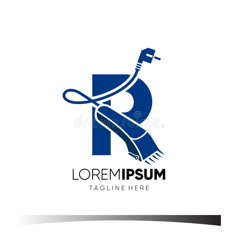Letter R Hair Clipper Logo Design Vector Icon Graphic Stock Vector ...