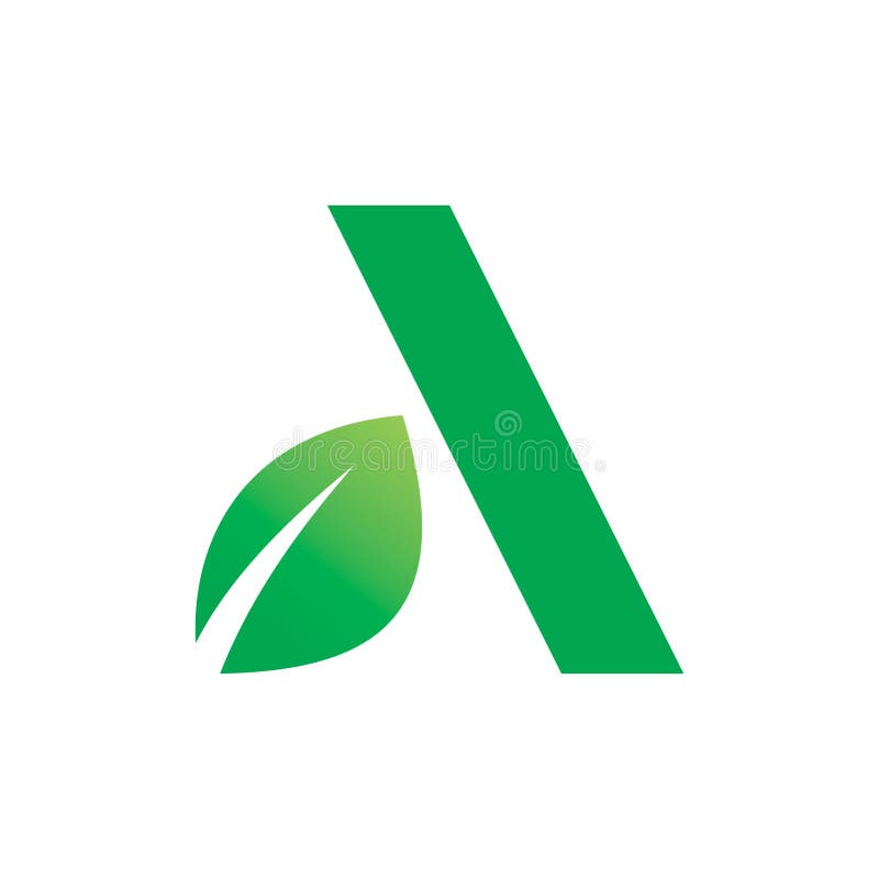 Initial a Letter Leaf Logo Design Stock Vector - Illustration of ...