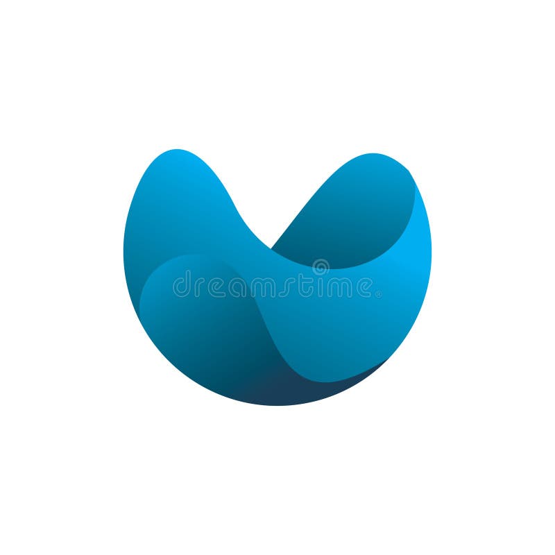 Blue Fluid Water Color Shape Logo Design Stock Vector - Illustration of ...