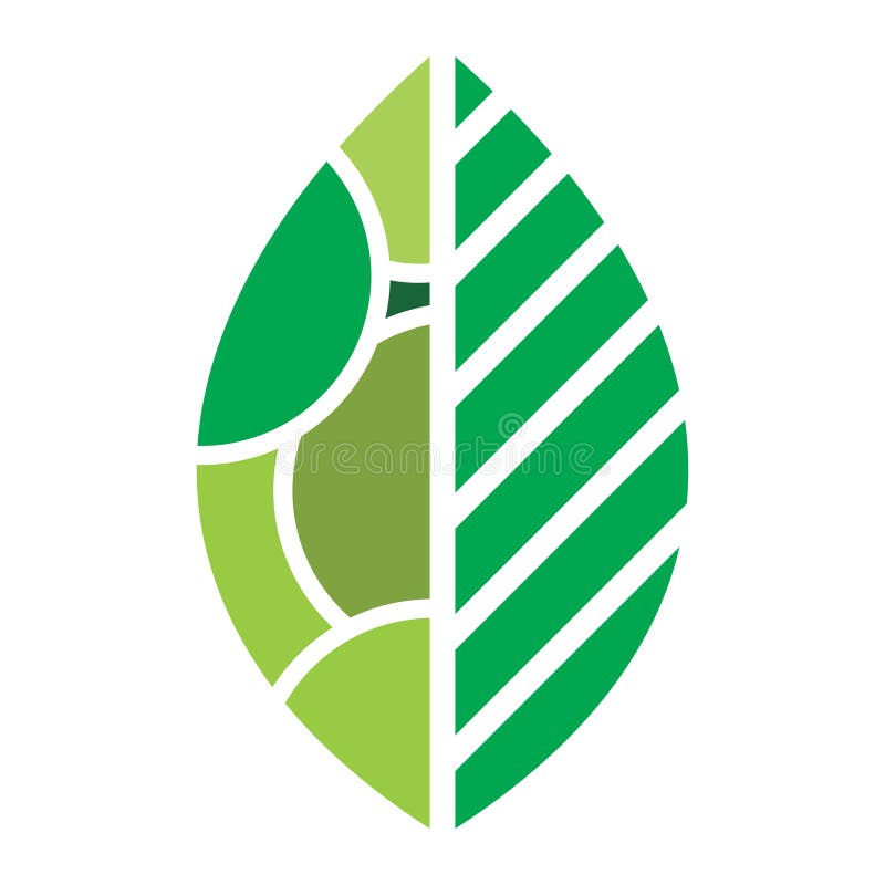 Green Pattern Leaf Logo Design Stock Vector - Illustration of ...