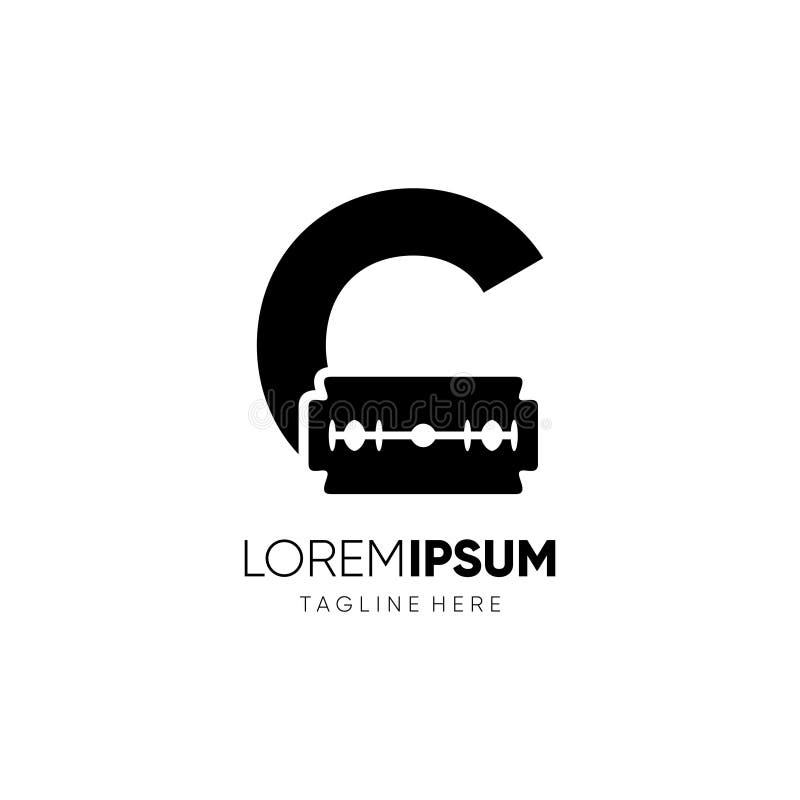 Letter C Razor Blade Logo Design Vector Icon Graphic Stock Vector ...