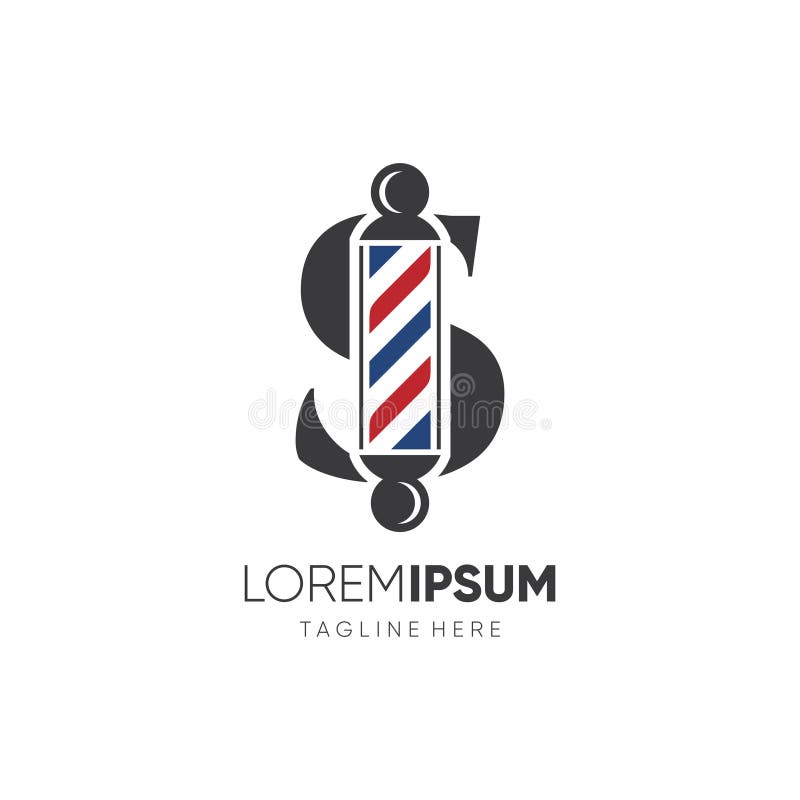 Letter S Barber Pole Logo Design Vector Icon Graphic Stock Vector ...
