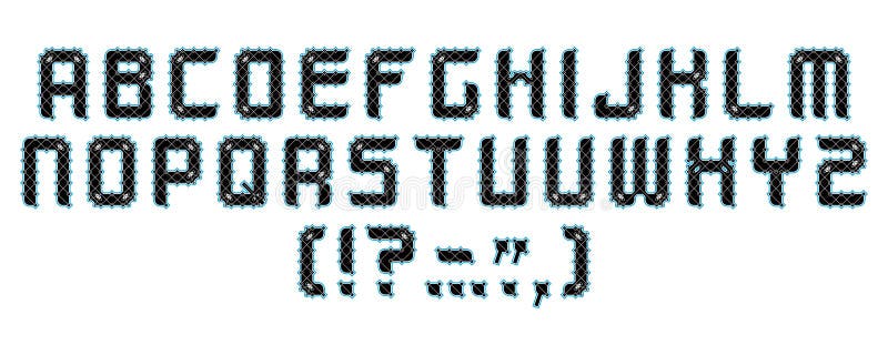 Crosswise Vintage Letters.Art Font.Vector Alphabet. Stock Vector ...