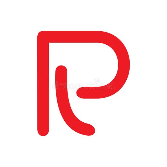 Red Color R Letter Logo Design Stock Vector - Illustration of ...