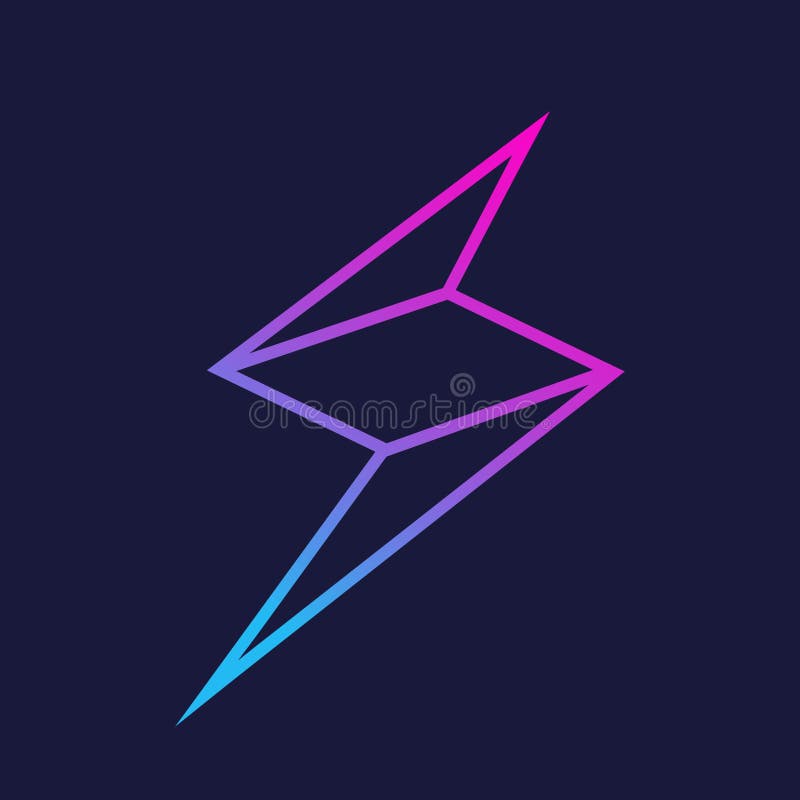 Letter S Logo. Neon Colors Alphabet Initial Outline. Stock Vector ...