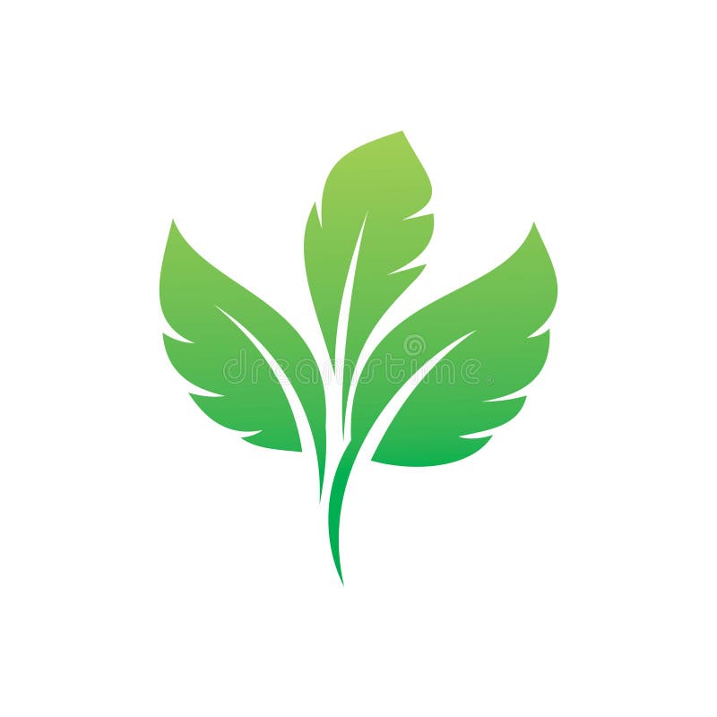 Green Nature Leaf Group Logo Design Stock Vector - Illustration of ...