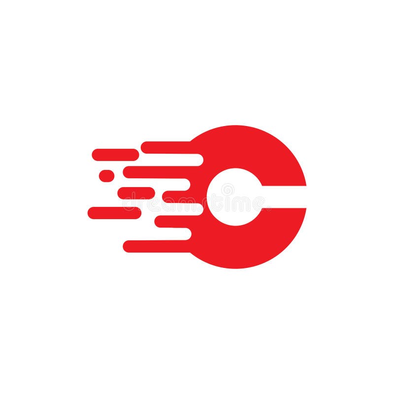 Motion C Letter Logo Design Stock Vector - Illustration of colorful ...