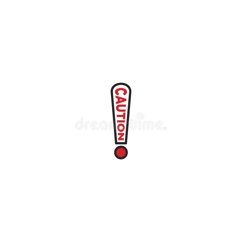 The Concept of Caution Writing that Forms an Exclamation Mark in Black ...