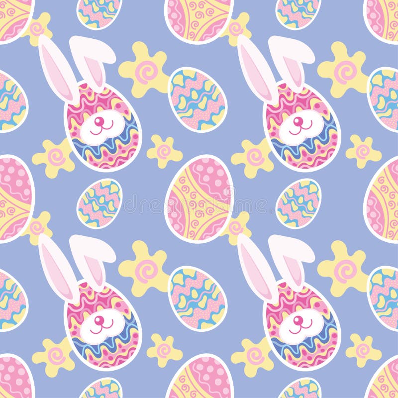 Easter Egg Seamless Pattern Design Stock Vector - Illustration of ...