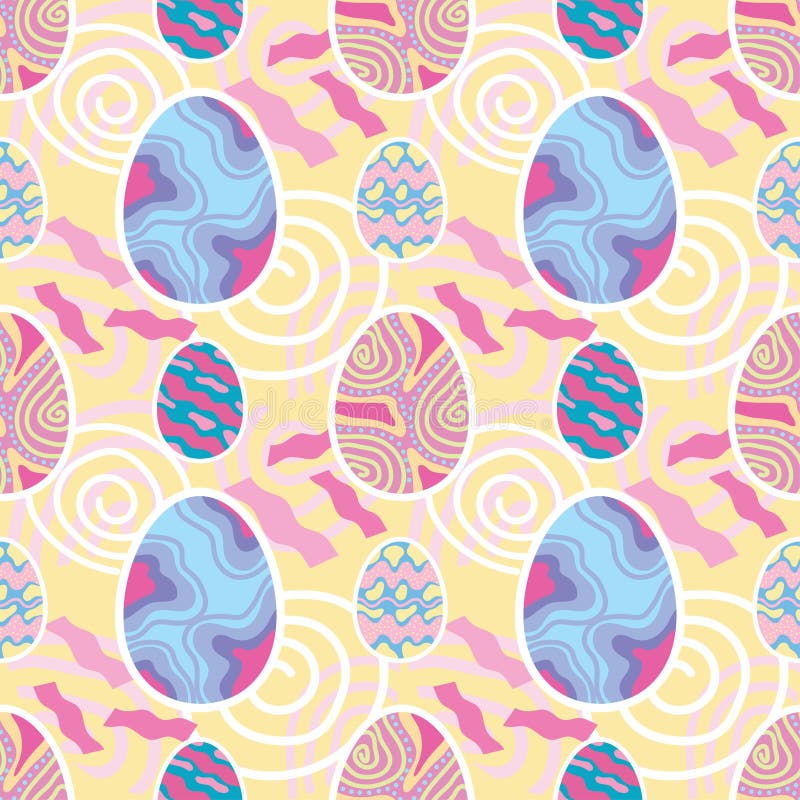 Easter Egg Seamless Pattern Design Stock Vector - Illustration of ...