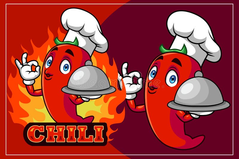 Cartoon Chef Chili Pepper Gesturing Ok Sign Stock Vector - Illustration ...