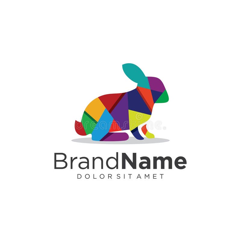 Abstract Colorful Gradient Rabbit Logo Suitable for Company Logos ...