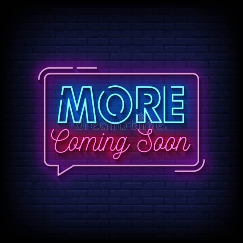 More Coming Soon Neon Signs Style Text Vector Stock Vector ...
