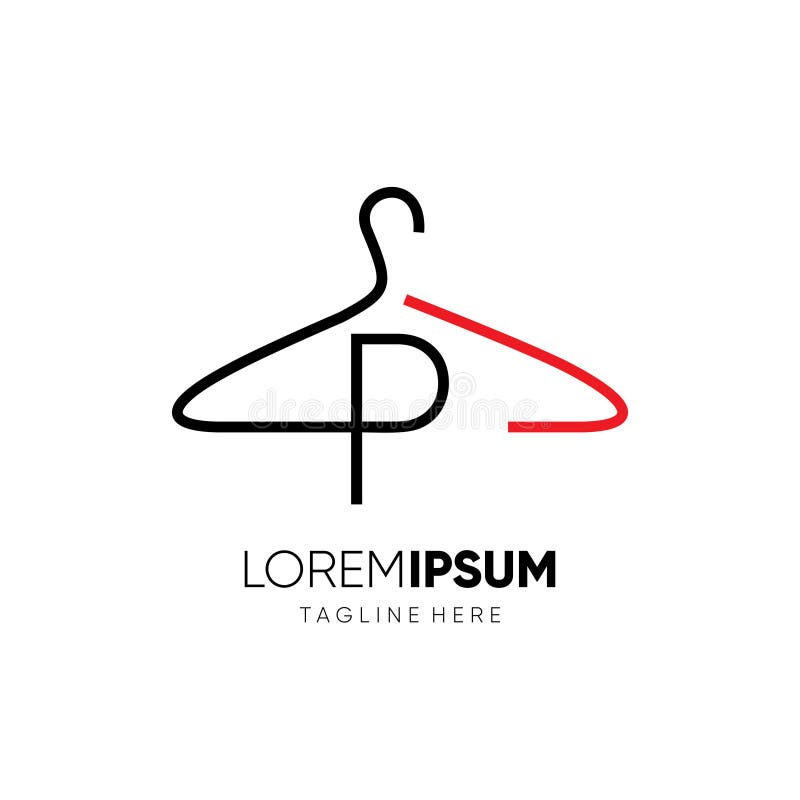 Initial Letter P Hanger Logo Design Vector Icon Graphic Stock Vector ...