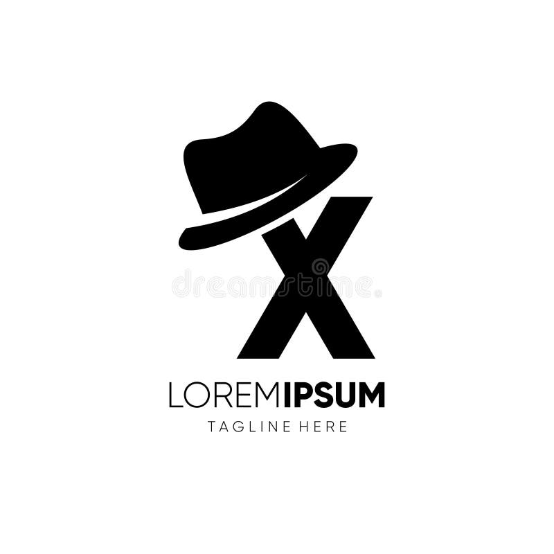 Letter X Gentlemen Hat Logo Design Vector Icon Graphic Stock Vector ...
