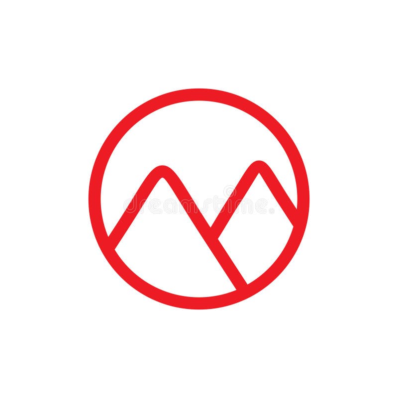 Mountain circle logo stock vector. Illustration of camp - 84149022
