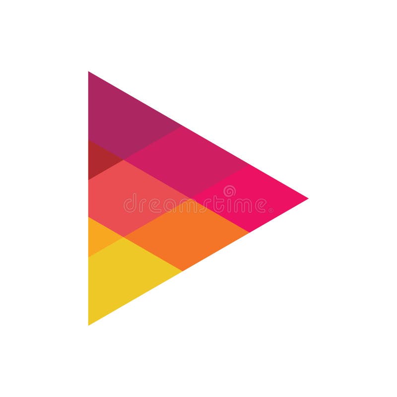 Triangle Play Diamond Logo Design Stock Vector - Illustration of ...