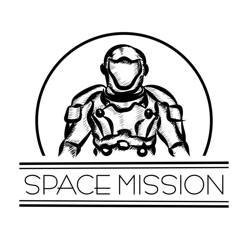 Space Mission Badge and Sign Vector Illustration Stock Vector ...