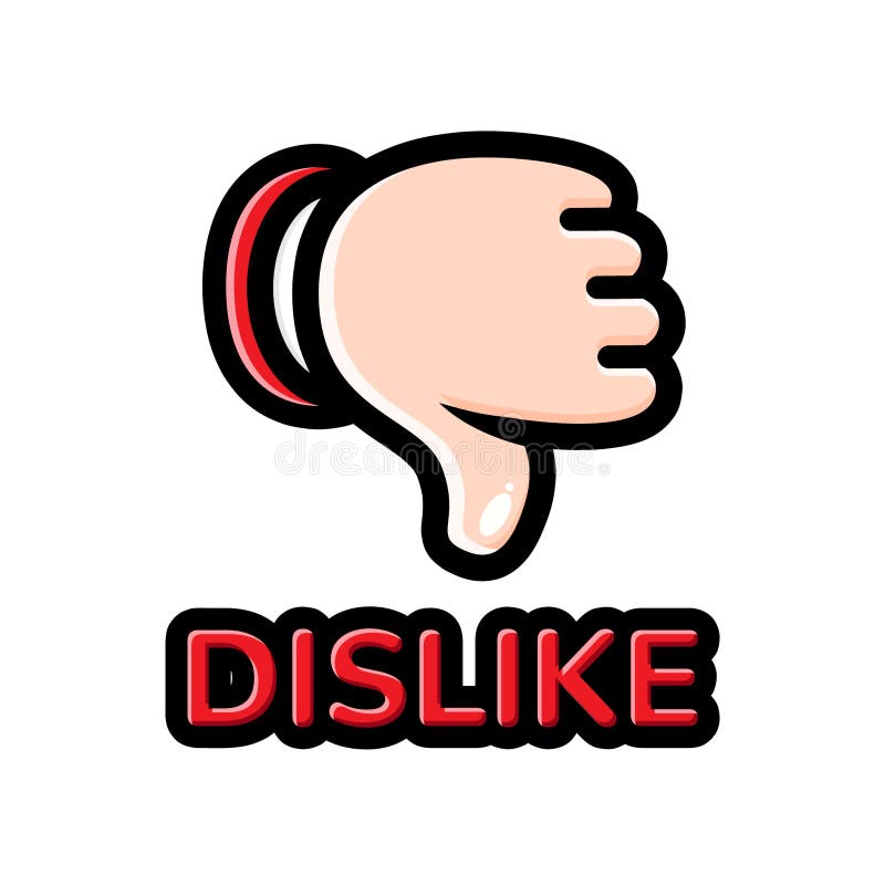 Dislike Finger Pose Concept Design Stock Vector - Illustration of ...