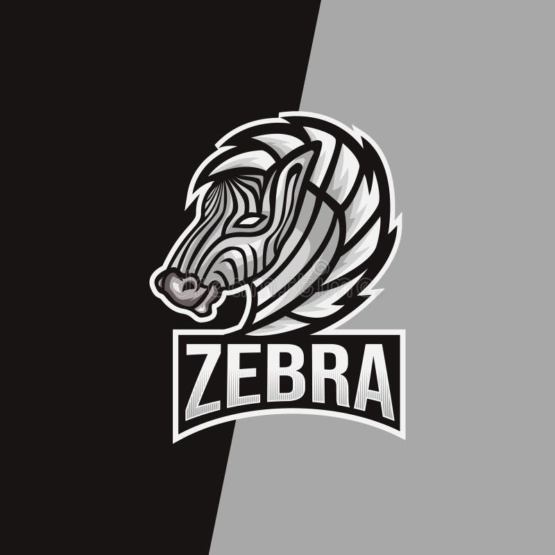 Zebra Esport Logo Mascot Design Stock Vector - Illustration of head ...