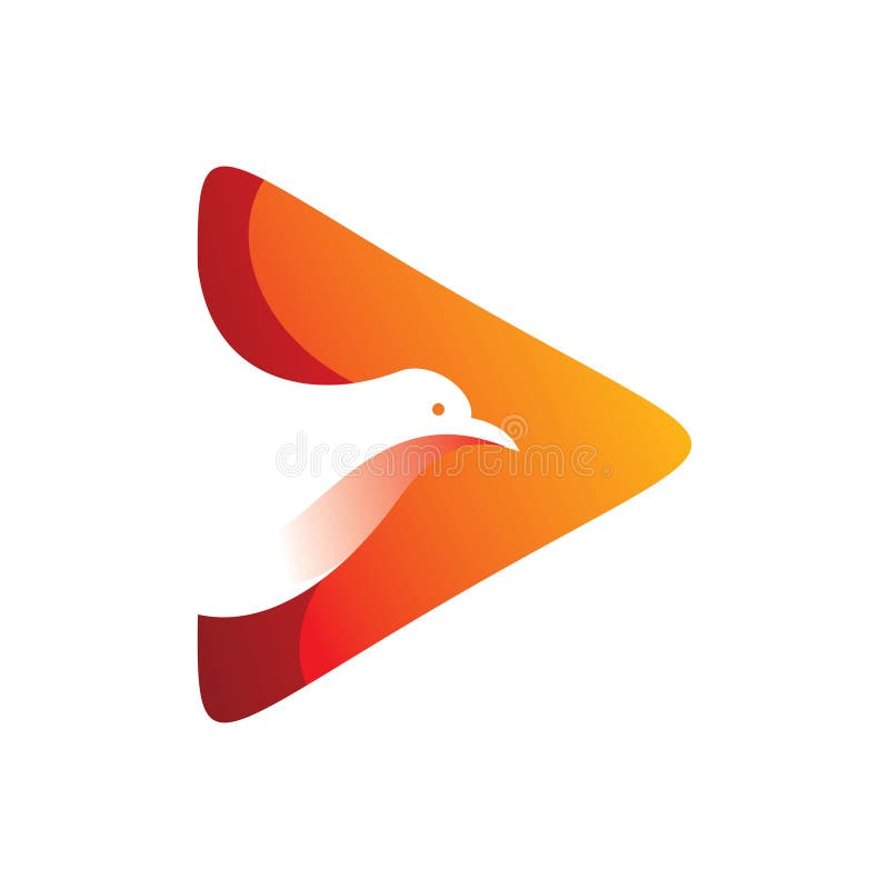 Triangle Play Bird Logo Design Stock Vector - Illustration of corporate ...