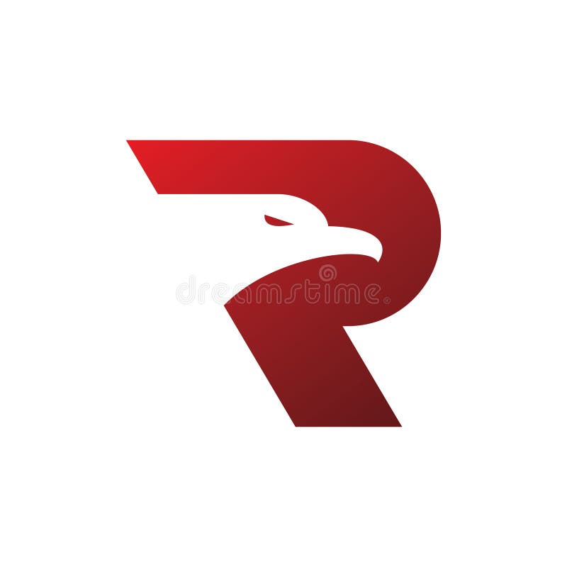 Initial R Letter Eagle Logo Design Stock Vector - Illustration of ...