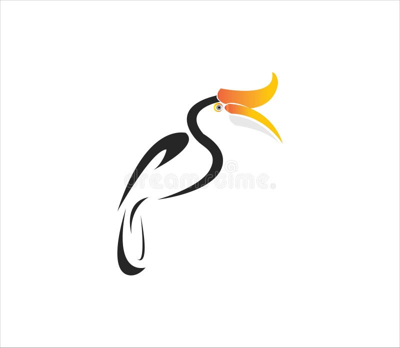 Printlong Beak Bird Logo Vector Stock Illustration - Illustration of ...