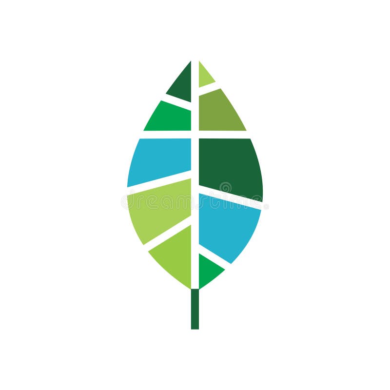 Unique Pattern Nature Leaf Logo Design Stock Vector - Illustration of ...