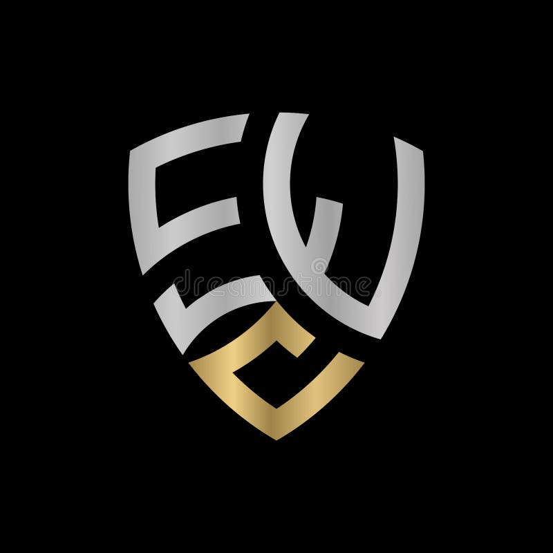 Vector Logo Design Latter Icon EWC Stock Illustration - Illustration of ...